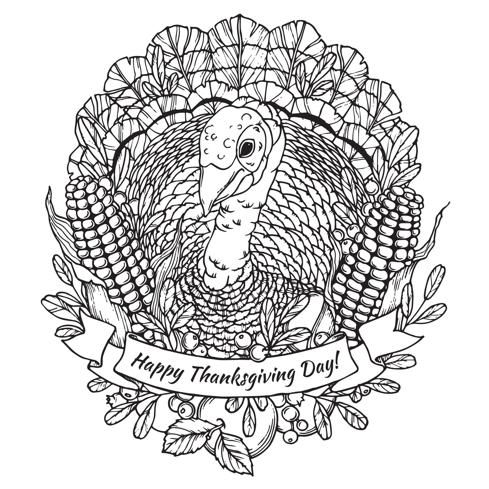 Turkey Coloring Pages For Adults BubaKids